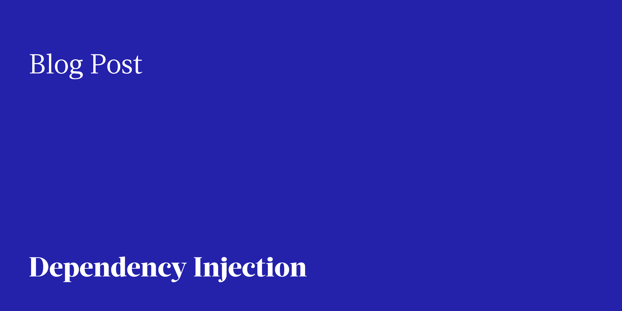 Subvisual | Dependency Injection