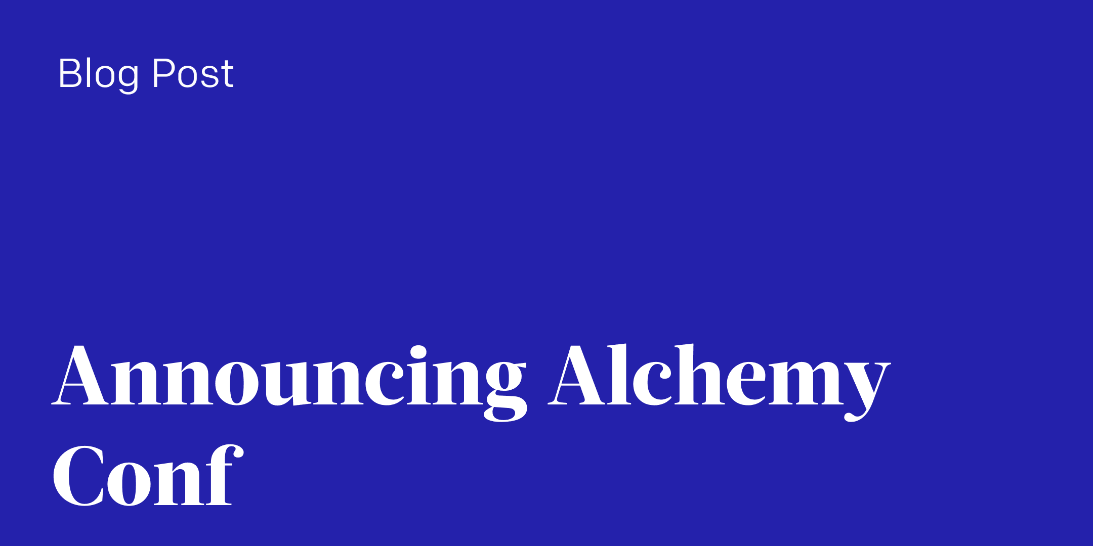 Subvisual | Announcing Alchemy Conf